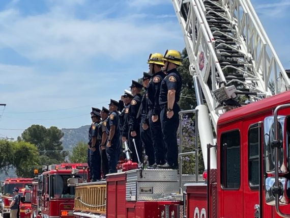 Procession for Firefighter Specialist Travels through Crescenta Valley ...
