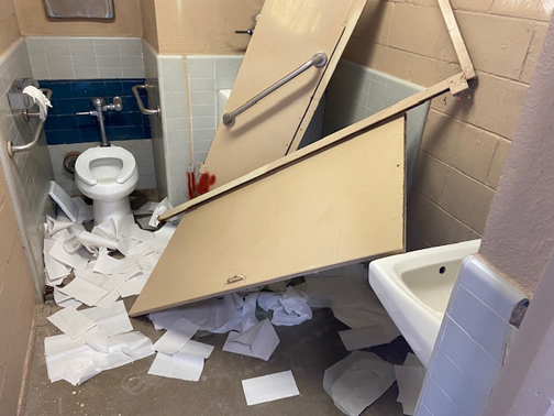 Vandalized Bathroom at Two Strike Park - Crescenta Valley Weekly